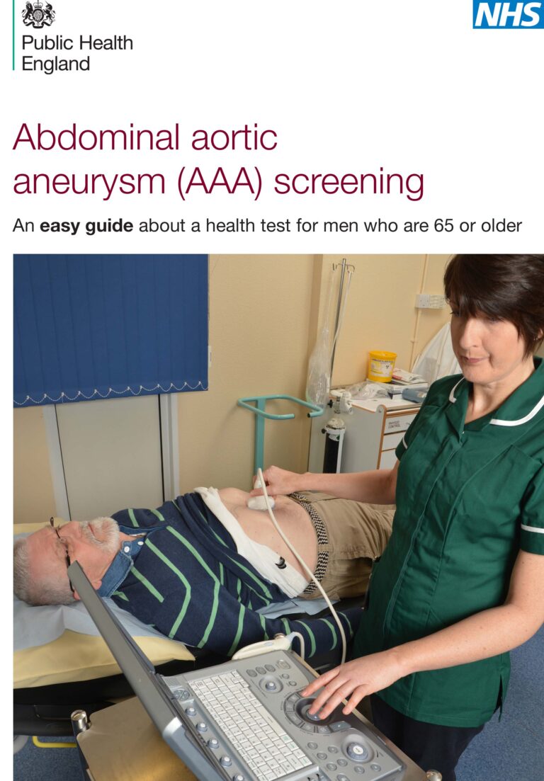 New easy read version of AAA screening invitation leaflet launched ...