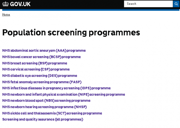 Horses for courses: where’s the right website? - PHE Screening