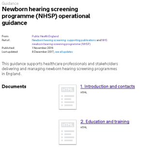 Education and training: now on GOV.UK – PHE Screening