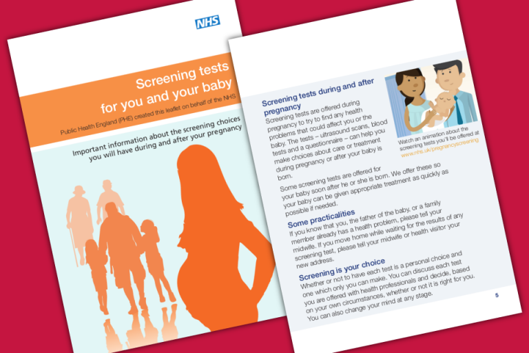 Improvements to our Screening Tests For You and Your Baby booklet – PHE ...