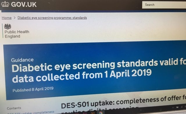 Updated national diabetic eye screening standards published – PHE Screening