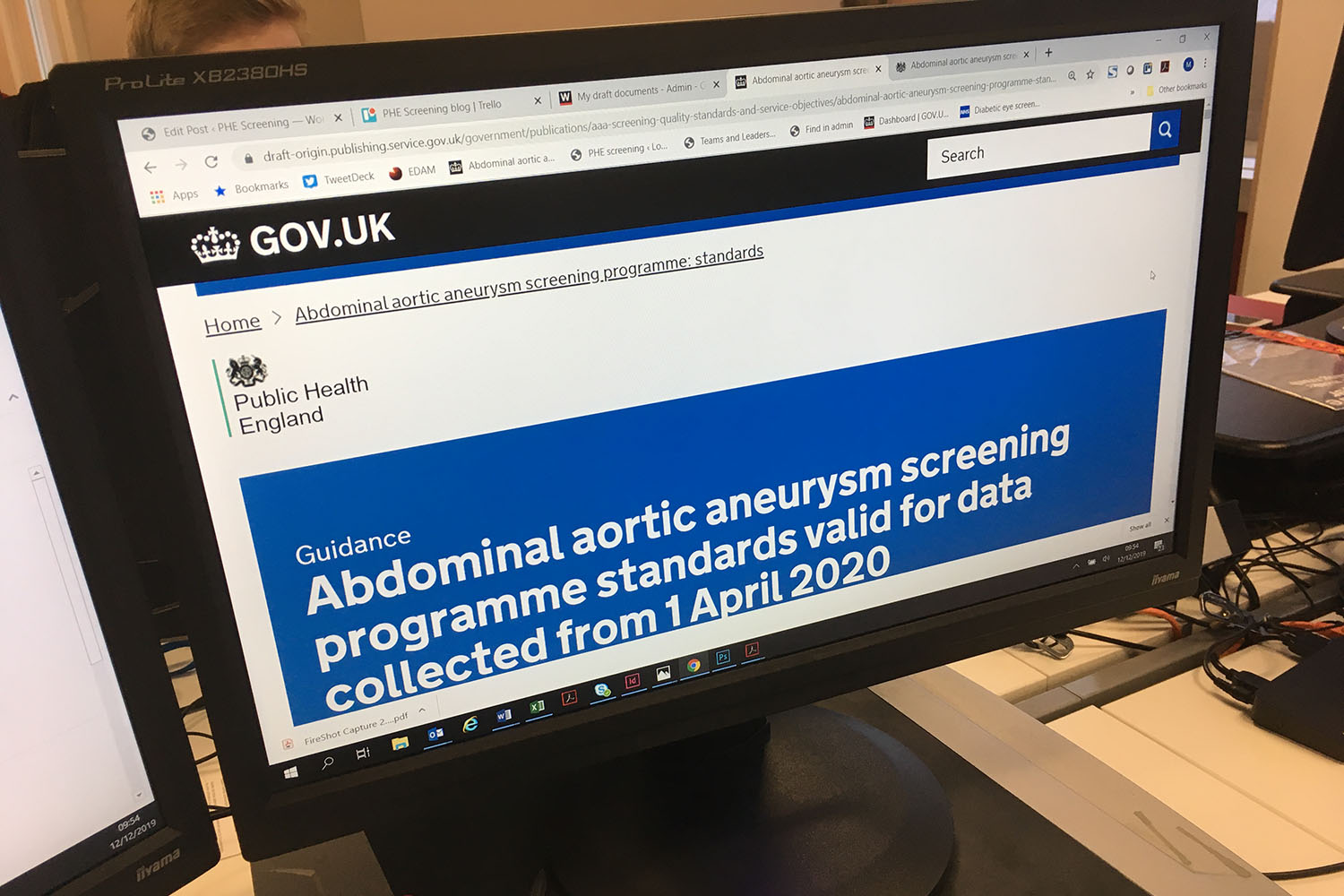 Updated national AAA screening standards published – PHE Screening