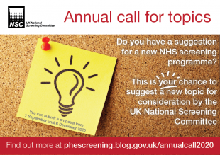 Your chance to suggest a new NHS screening programme – PHE Screening