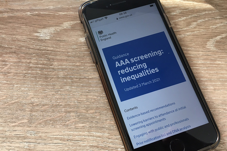 AAA Screening Inequalities Guidance Updated PHE Screening