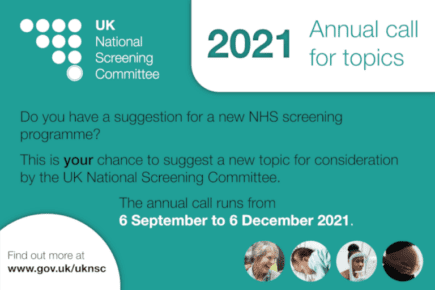 Your chance to suggest a new NHS screening programme - PHE Screening