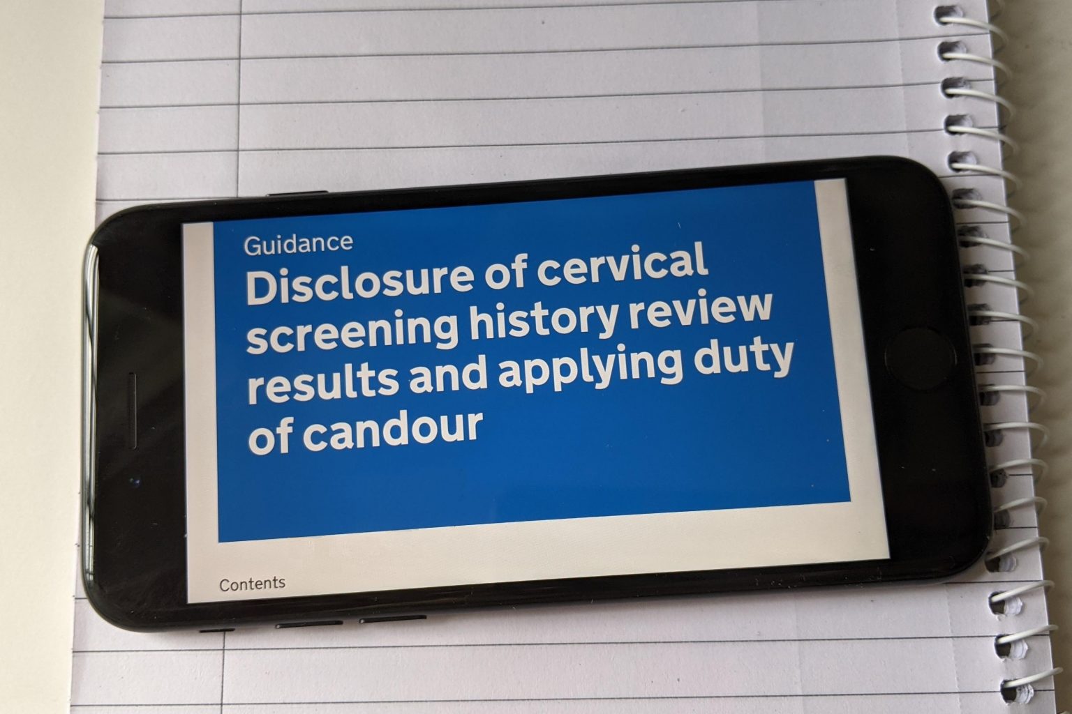 New guidance published on disclosure of NHS cervical screening audit ...
