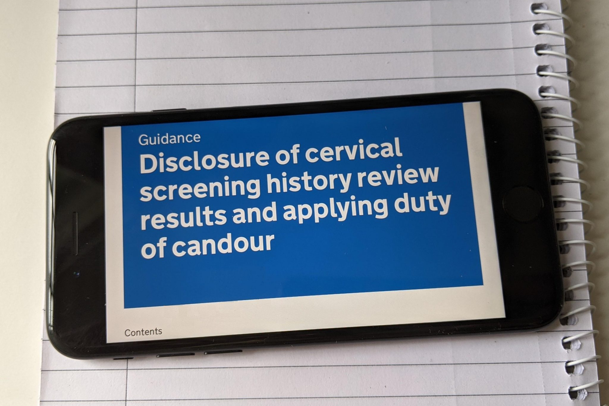 New guidance published on disclosure of NHS cervical screening audit ...