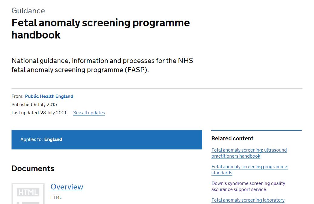 New ‘all-in-one’ FASP handbook published - PHE Screening